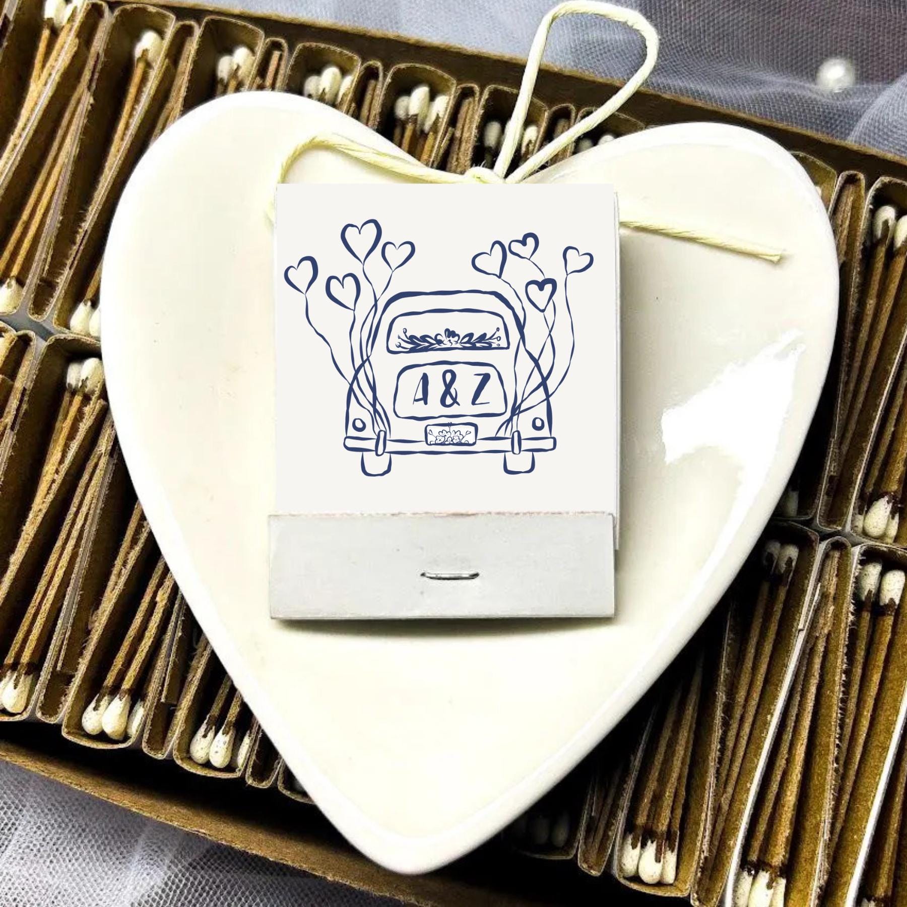 Custom Matchbooks for Bulk Wedding Favors, Matchboxes Personalized With ...