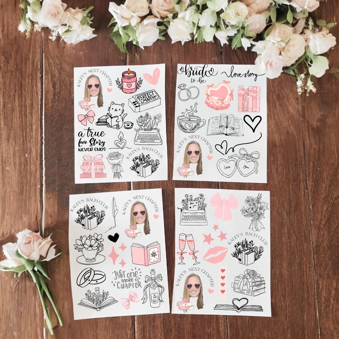 Bride's Next Chapter Custom Tattoos for Bachelorette Party Favors ...