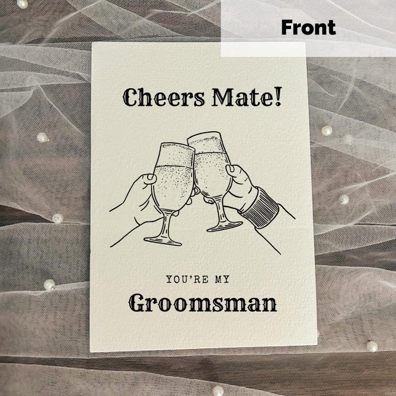 Groomsmen Proposal Card for Best Man and Groomsman, Custom Wedding ...