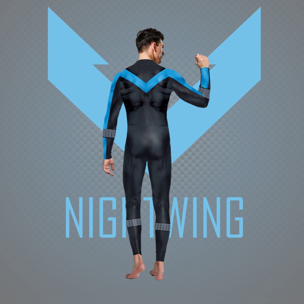 Nightwing Superhero Cosplayer Outfit Cosplayer Costume Suit Superhero ...