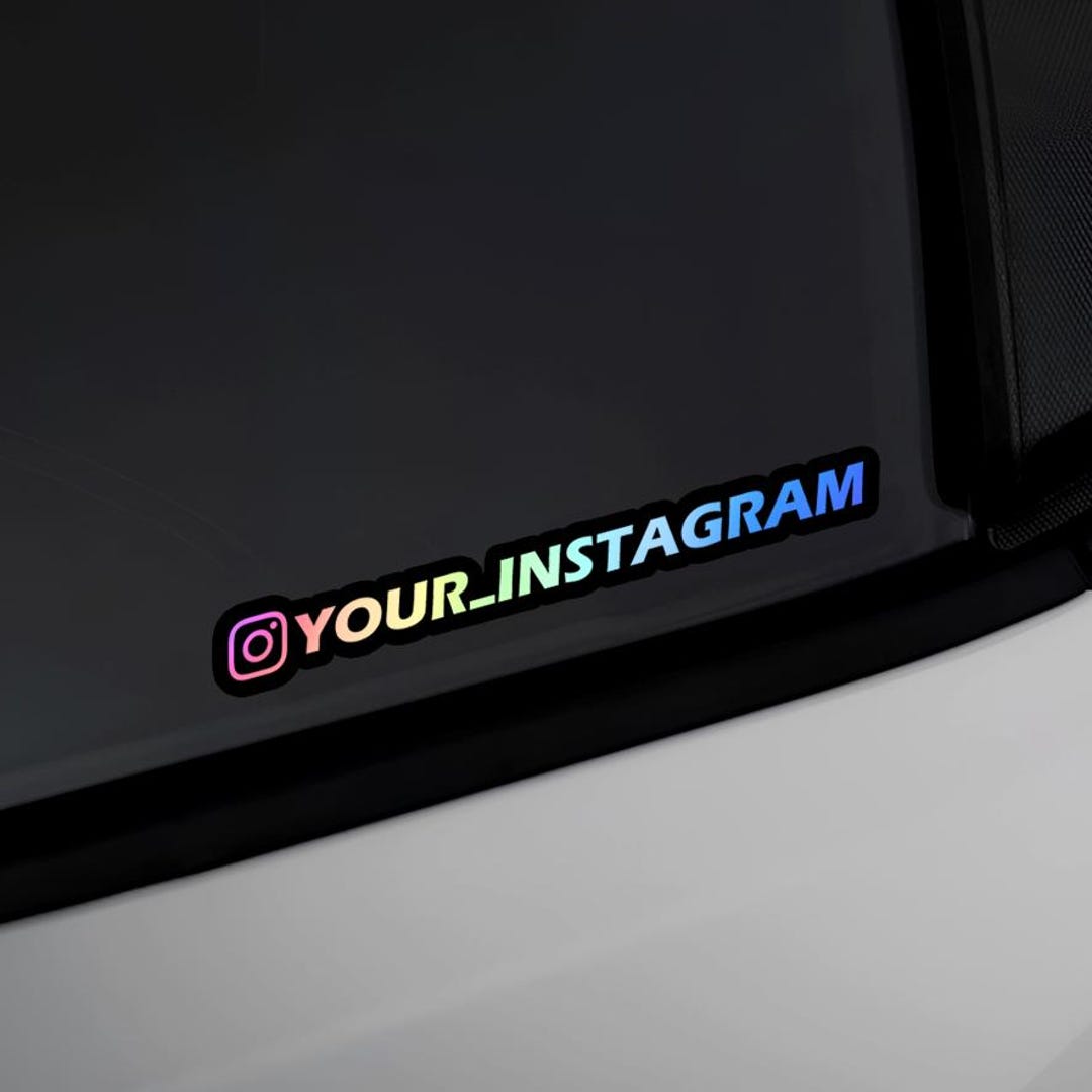 Custom Instagram Name Sticker Holographic Chameleon Design Your Name ...