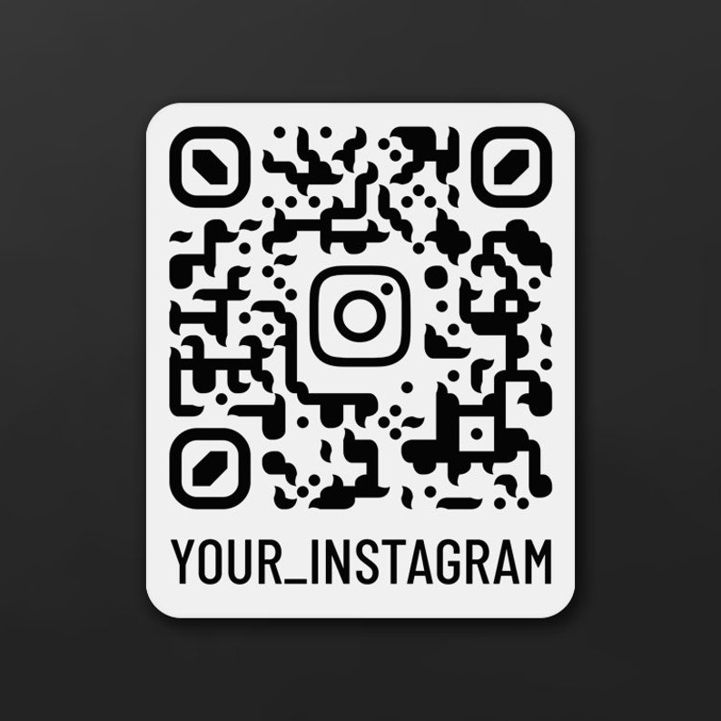 Custom Instagram QR Code Sticker Personalized Scannable Instagram ... Custom Instagram QR Code Sticker Personalized Scannable Instagram ...