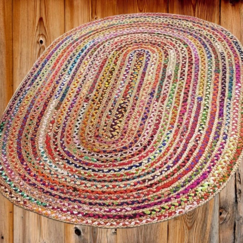 Colorful Braided Rug - Etsy