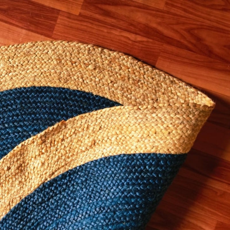 Blue Round Rug - Etsy