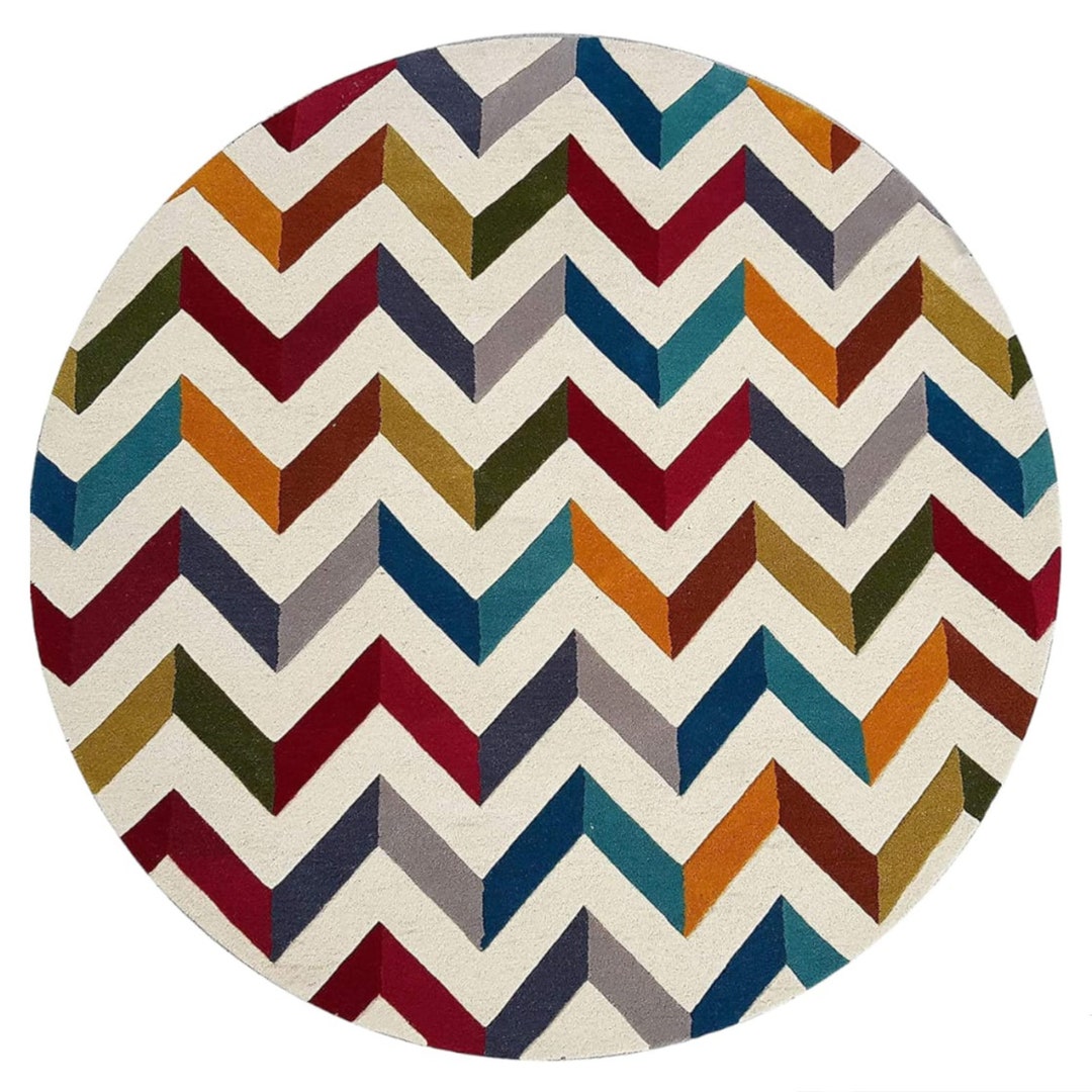 HANDMADE Tufted Rug Round Tufting Rugs for Living Room Small Unique ...