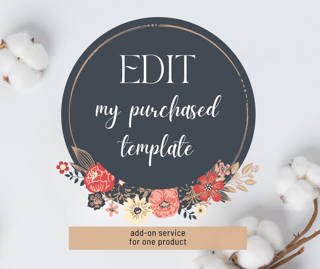 Edit My Template - Add on Service - Purchase This Listing in Addition ...