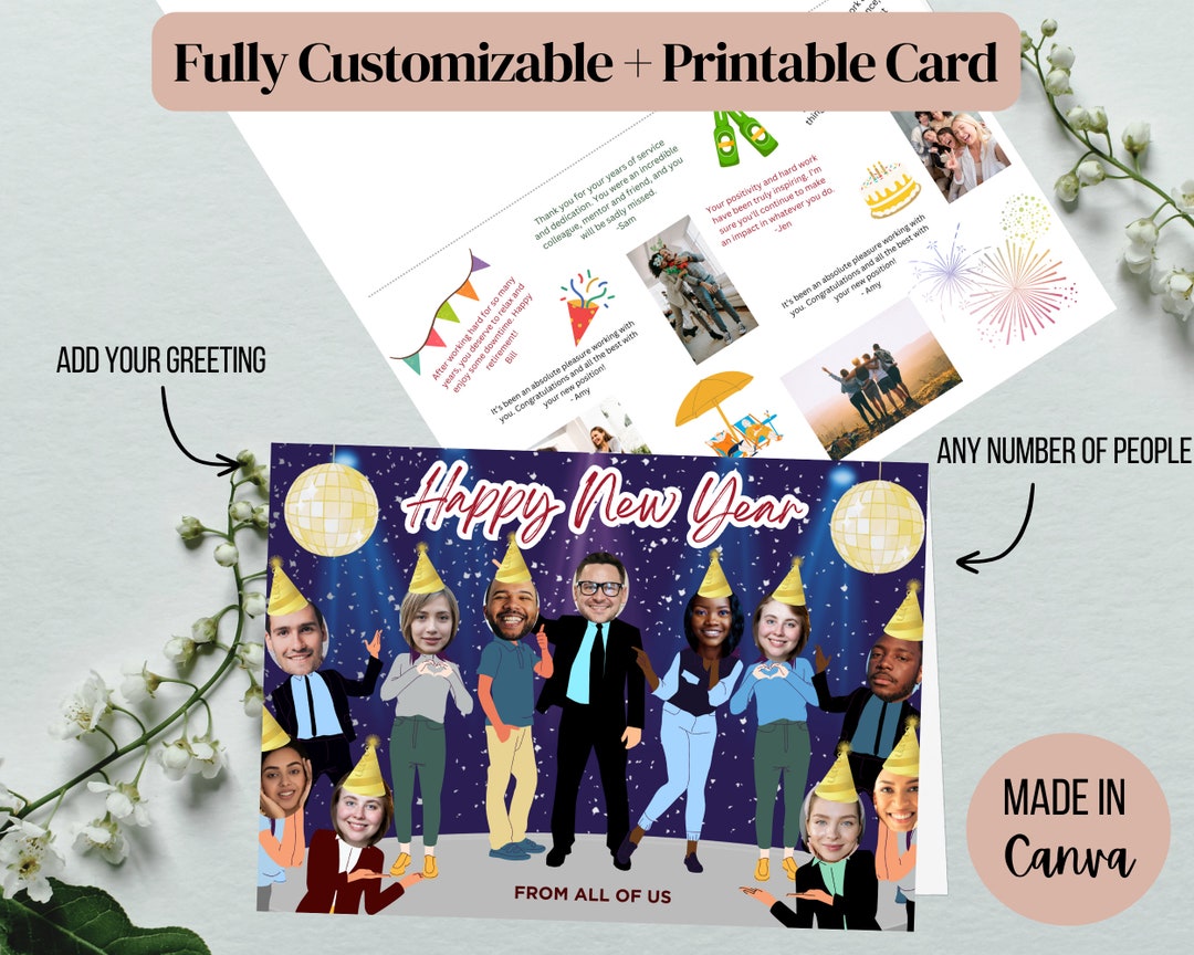 Face Swap Group Card for Any Occasion! New Years Eve Party Invite ...