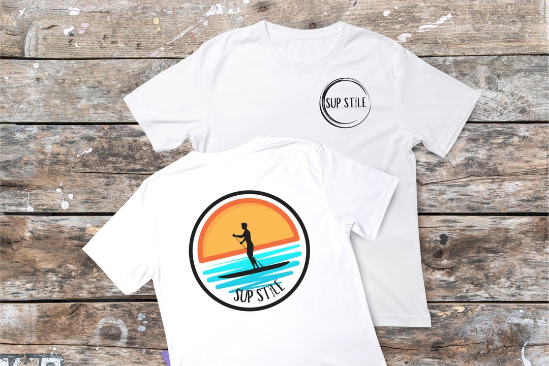 Mens SUP Style Logo T.shirt, Stand up Paddle Boarding Top, Mens SUP Tee ...