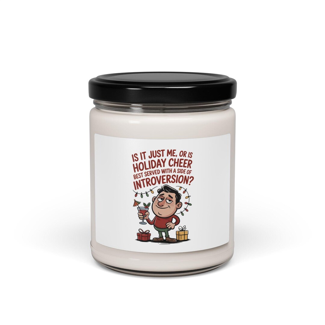 Introvert Holiday Humor Candle | Funny Holiday Candle, Party Small Talk ...