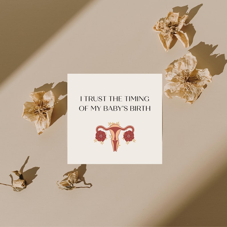 Printable Birth Affirmation Cards, Pregnancy Affirmations, Motherhood ...