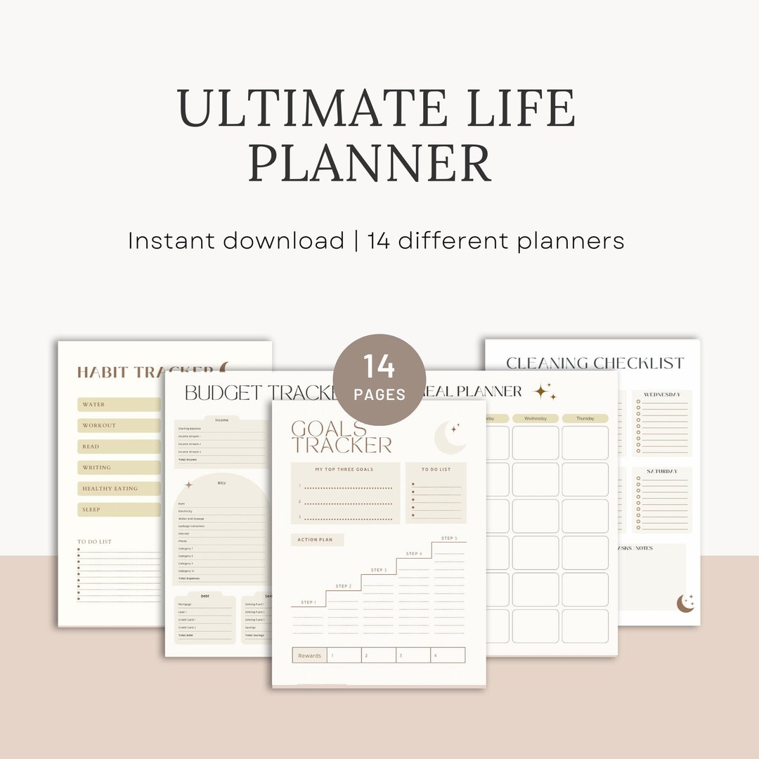 Printable Ultimate Life Bundle, All in One Digital Planner, Life and ...
