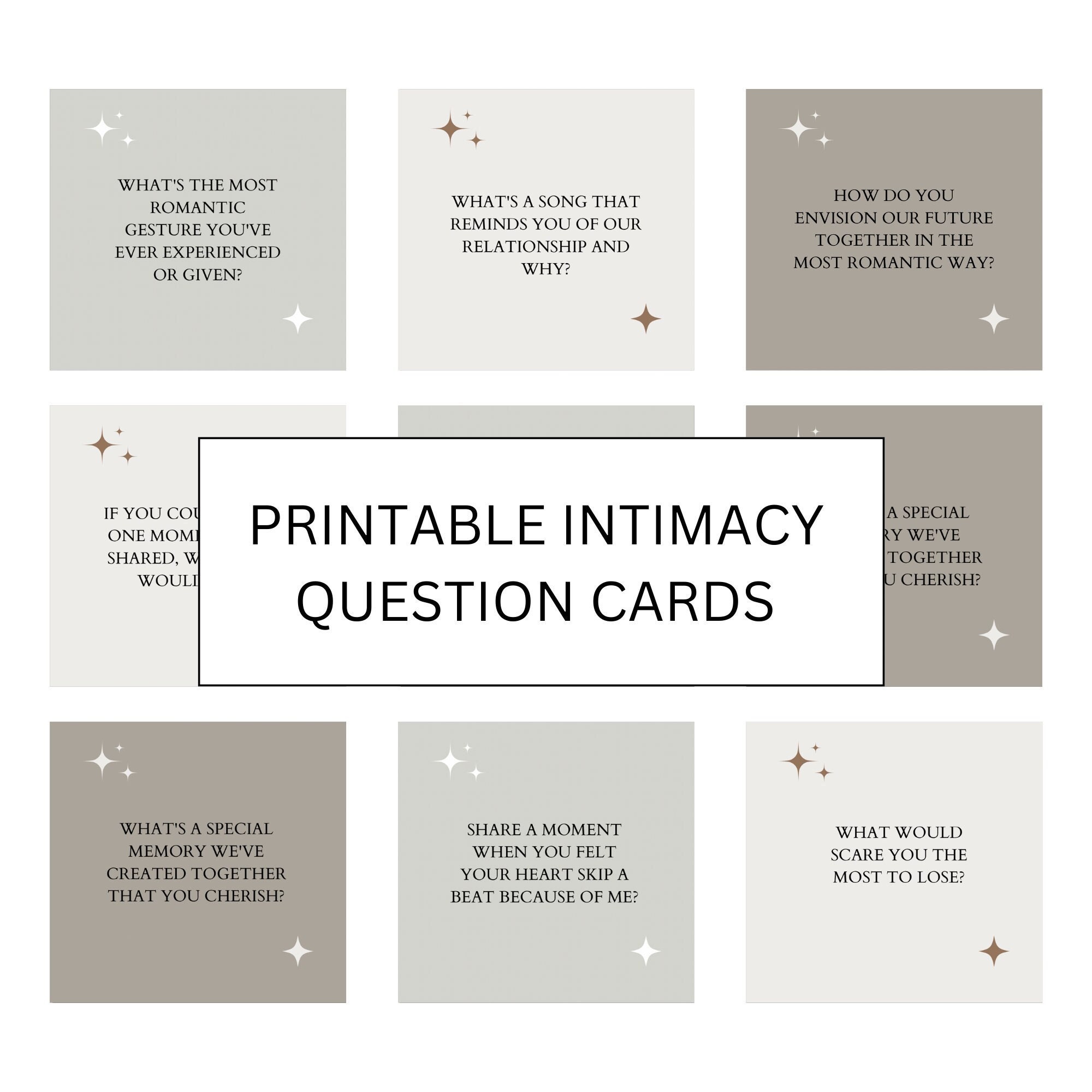 Printable Intimacy Card Game, Digital Couples Question Games, Date ...