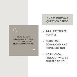 Printable Intimacy Card Game, Digital Couples Question Games, Date ...