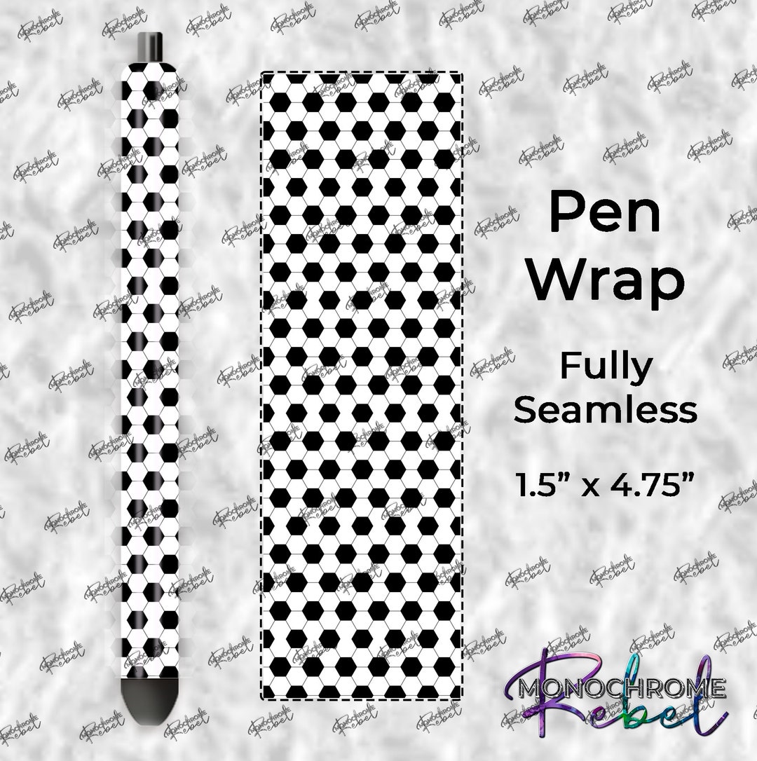 Soccer Ball Hexagon Seamless Transparent Pen Wrap Digital Design PNG - Etsy