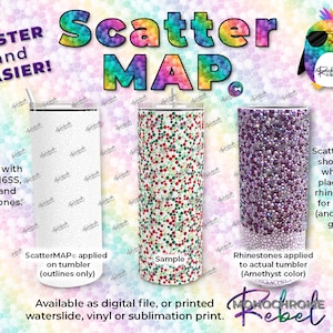 Scattermap© Outlines Rhinestone Tumbler Scatter Sprinkle Method Bling ...