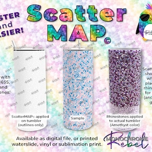 Scattermap© Outlines Rhinestone Tumbler Scatter Sprinkle Method Bling ...
