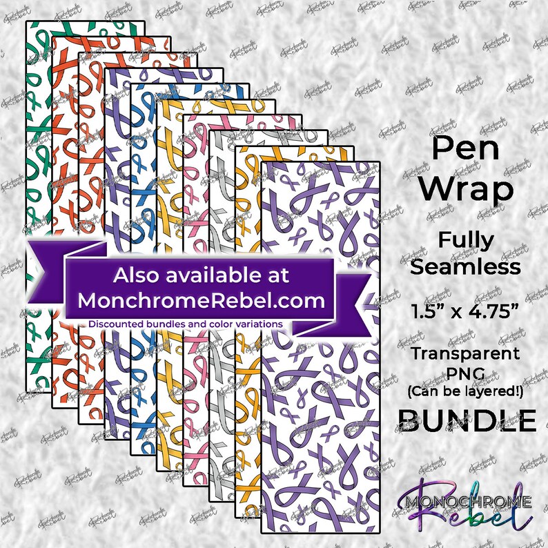 Colon Colorectal Cancer Blue Ribbon Seamless Transparent Pen Wrap ...