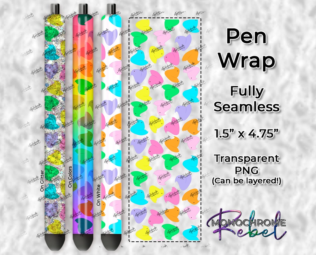 Peep Chicks Seamless Transparent Pen Wrap Digital Design PNG - Etsy