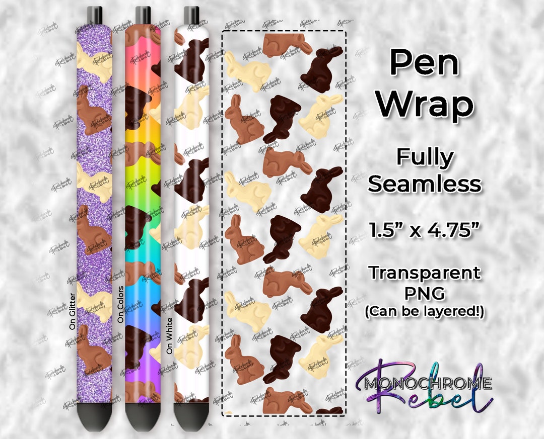 Chocolate Bunnies Seamless Transparent Pen Wrap Digital Design PNG - Etsy