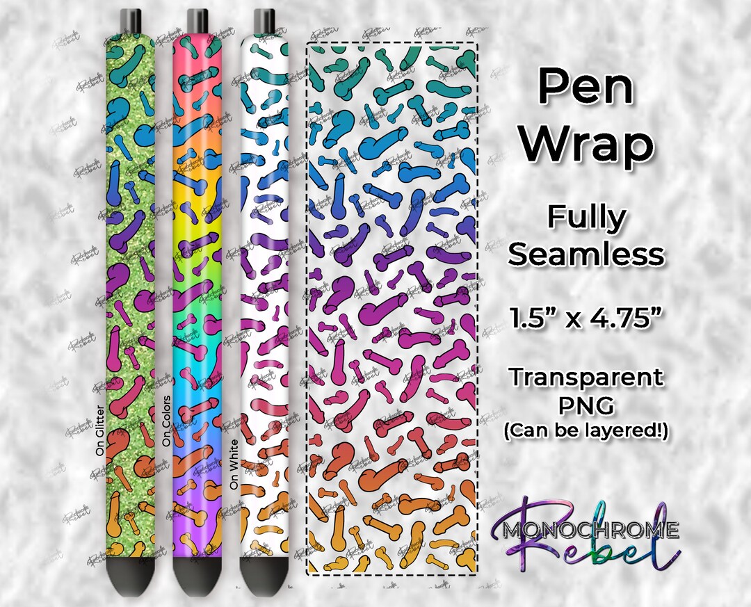 Niobium Gradient Peens Penis Seamless Transparent Pen Wrap Digital Design PNG - Etsy