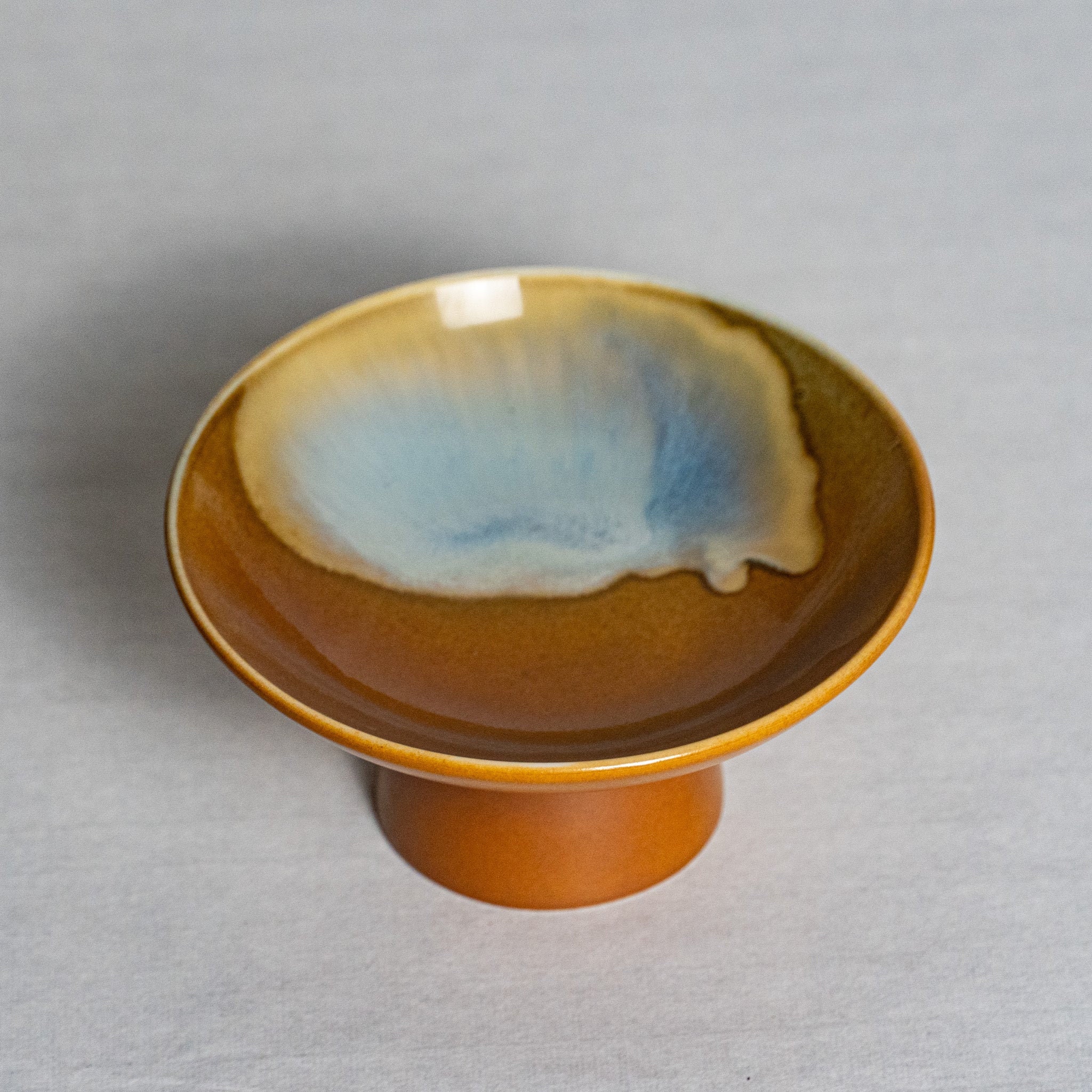 Sunset Decorative Pedestal High Footed Ceramic Bowl Serving Dish ...