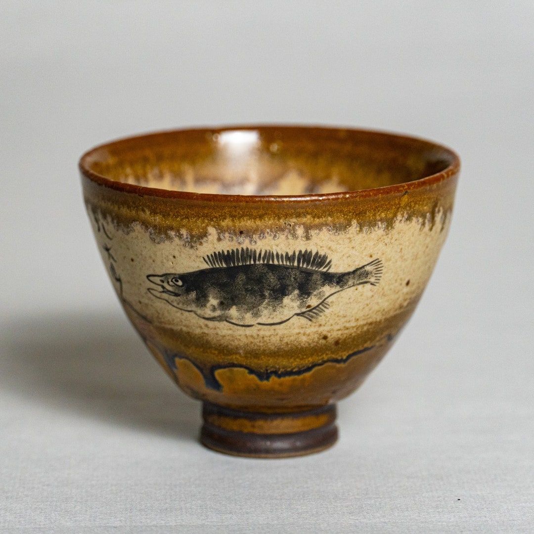 Unique Artisan Fish Sake Cup Unique Gift for Sake Lovers Hand Painted ...