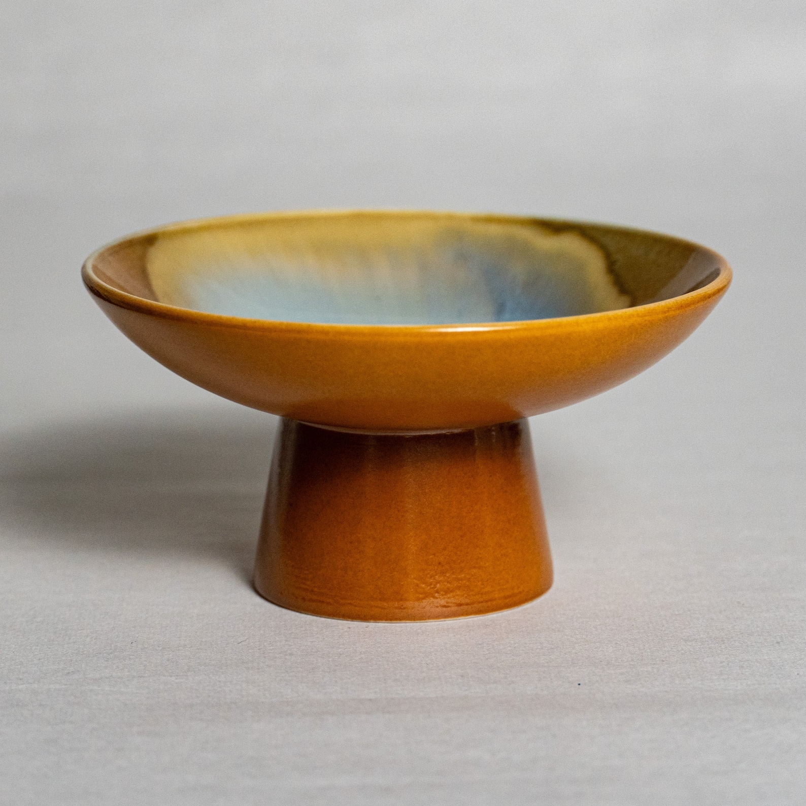 Sunset Decorative Pedestal High Footed Ceramic Bowl Serving Dish ...