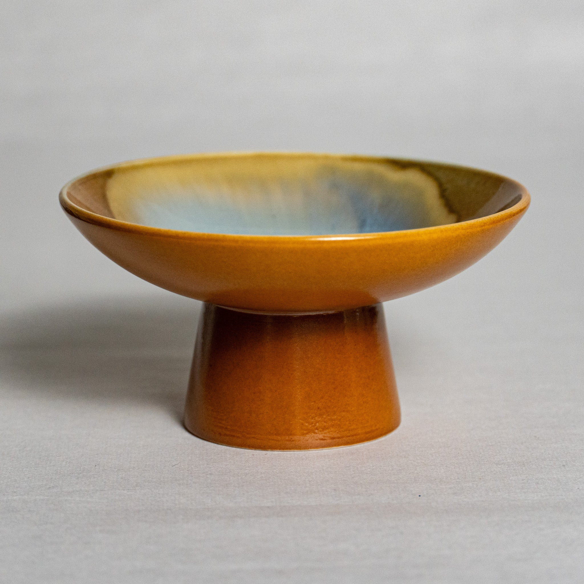 Sunset Decorative Pedestal High Footed Ceramic Bowl Serving Dish ...