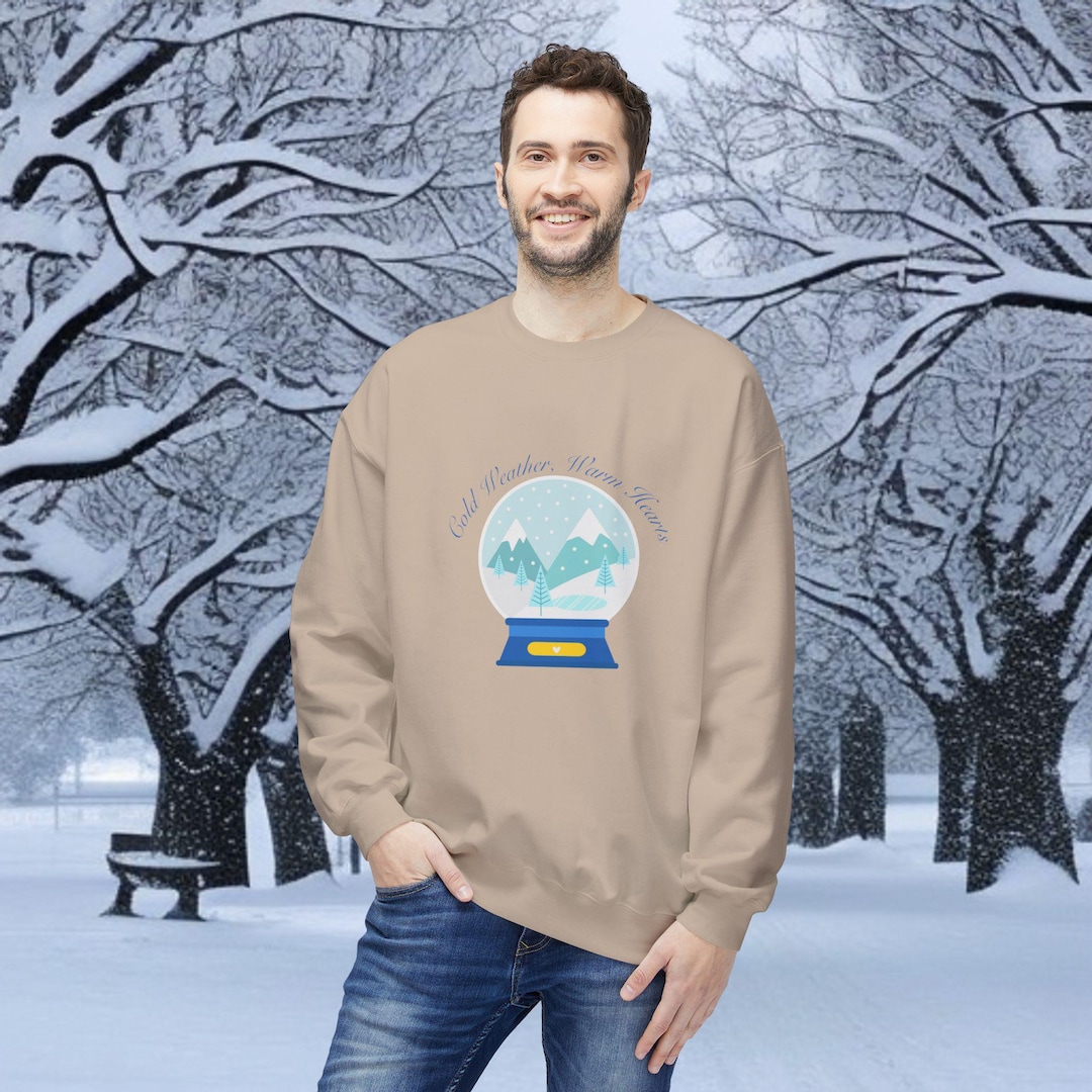 Winter Wonderland Snow Globe Crewneck Sweatshirt Cold Weather, Warm ...
