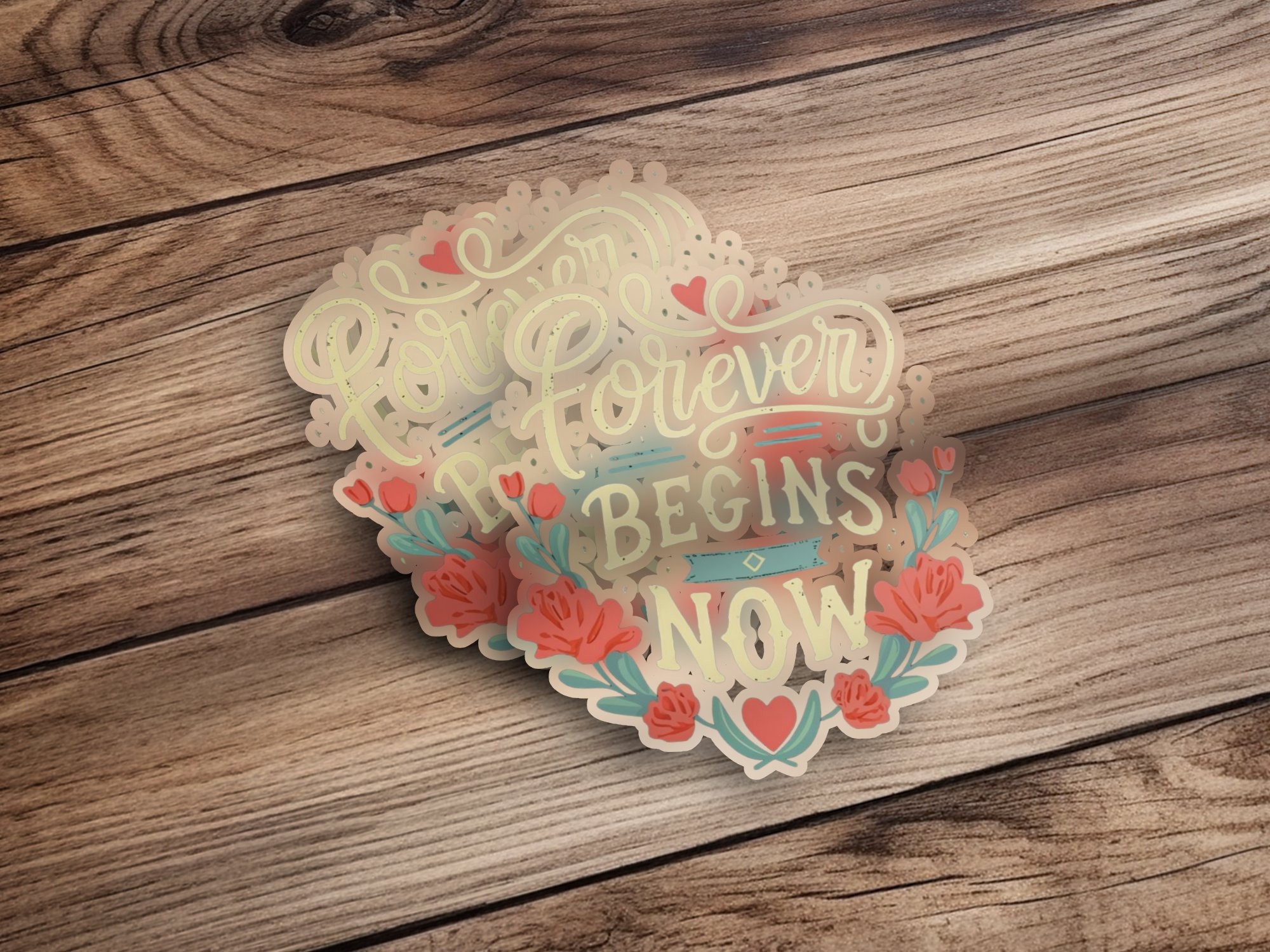 Forever Begins Now PNG Art, Positive Quote T-shirt Design, Sweatshirt ...