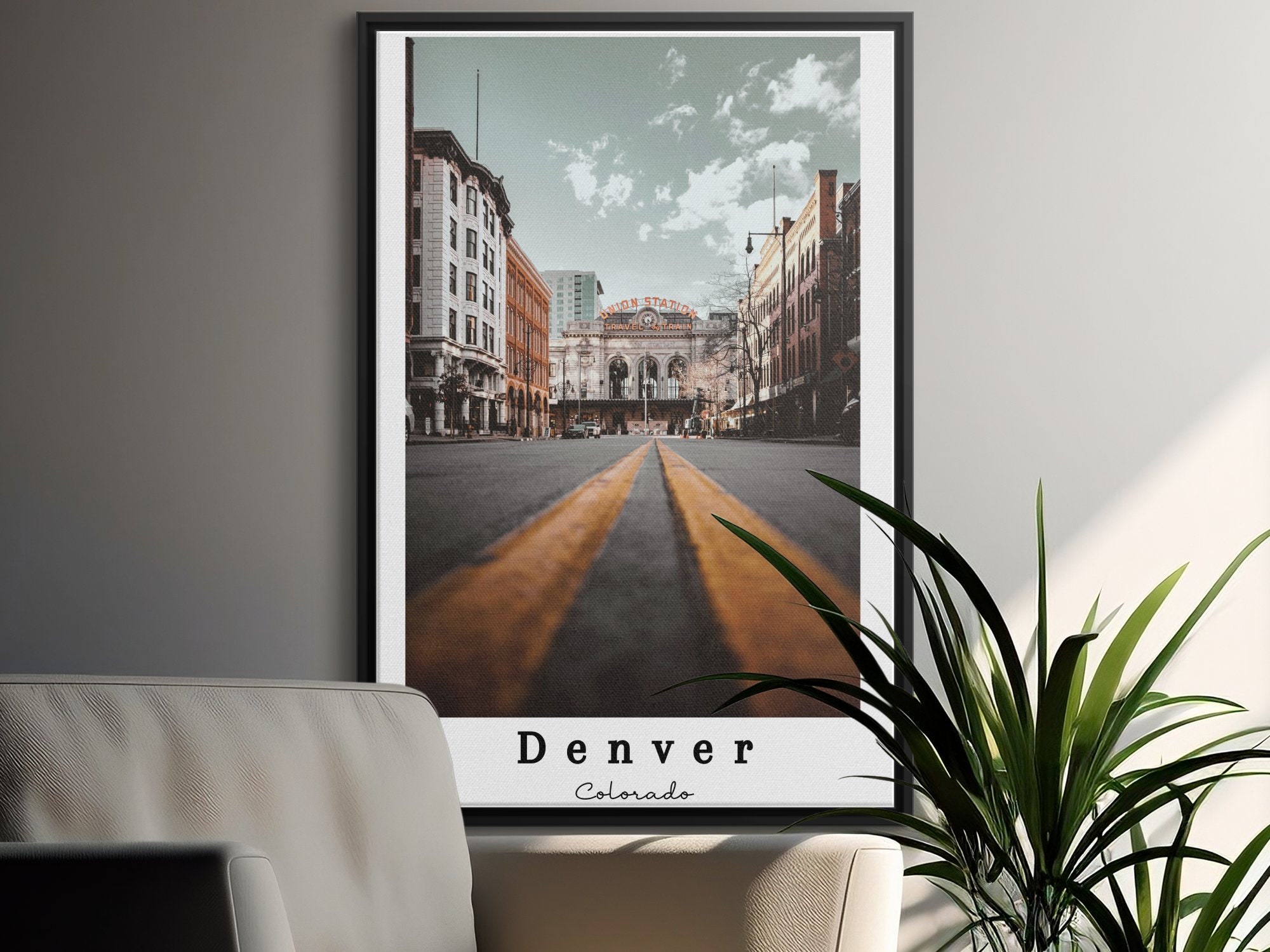 Denver Colorado Street View Printable Wall Art, Urban Photography ...