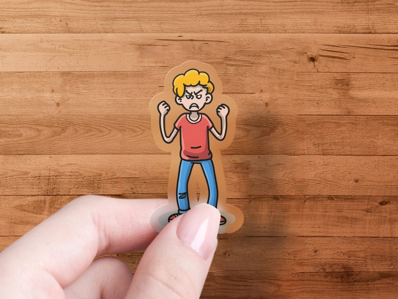 Cartoon Angry Boy SVG, Kids Emotion Clipart, Digital Download PNG, Cute ...