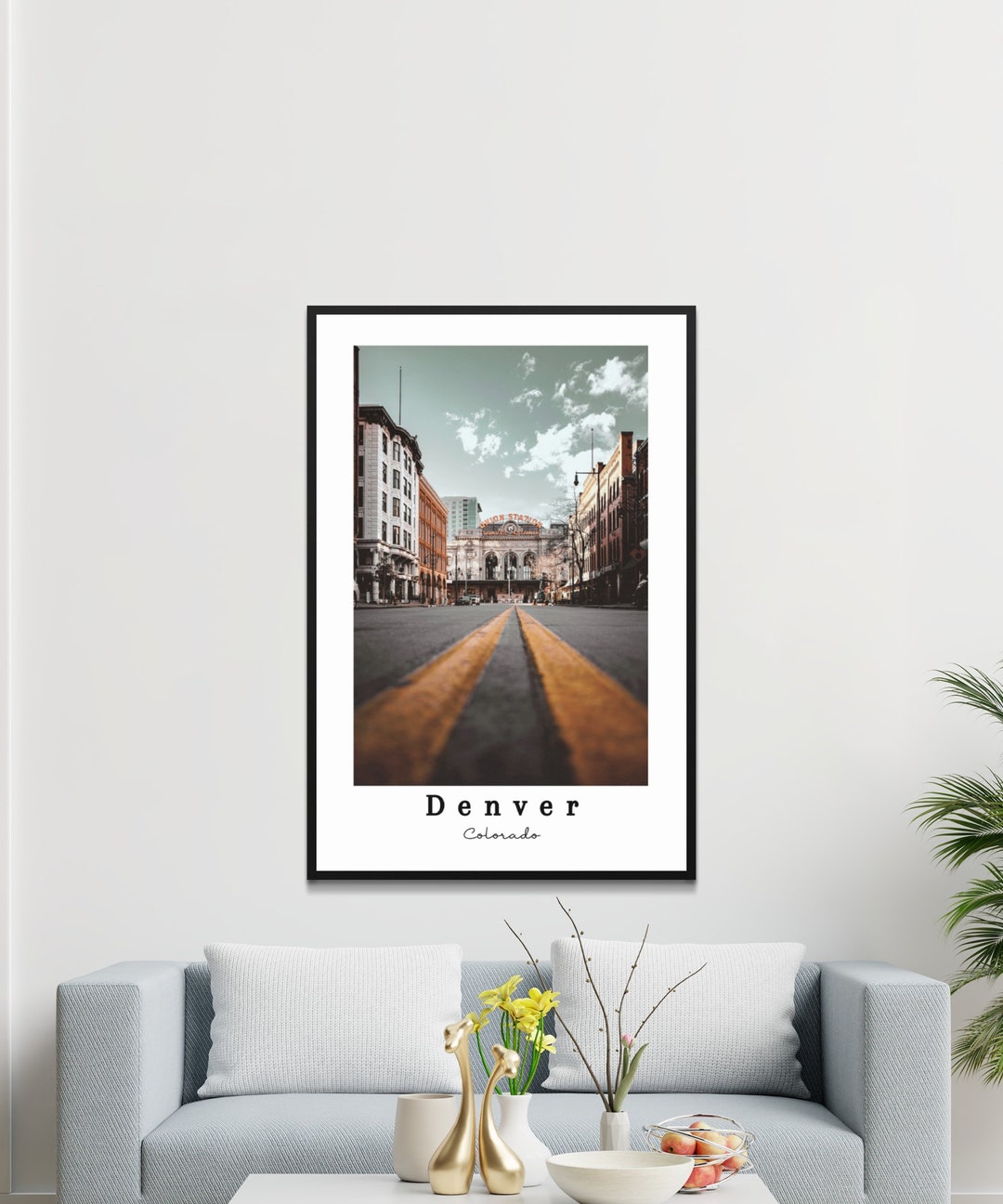 Denver Colorado Street View Printable Wall Art, Urban Photography ...