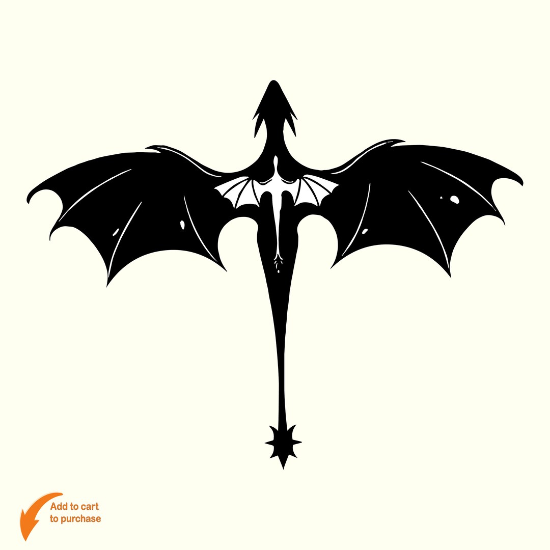 Fourth Wing Dragon Stencil Spines SVG/PNG File - Etsy Australia