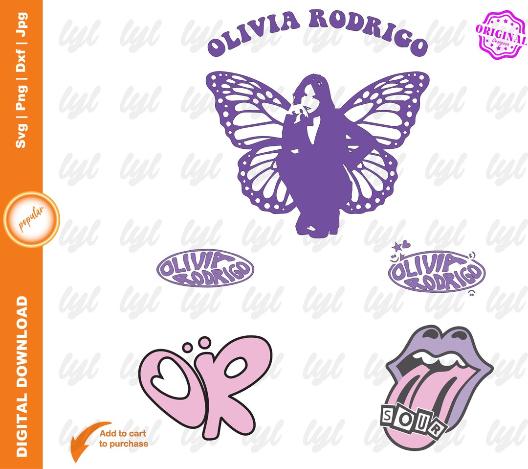 Olivia Rodrigo Svg Olivia Rodrigo Name With Butterfly PNG - Etsy