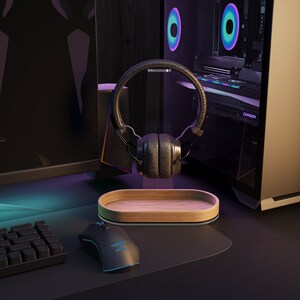 Best Wooden Headphone Stand Gamer Headset Holder Stylish Gaming Stand ...