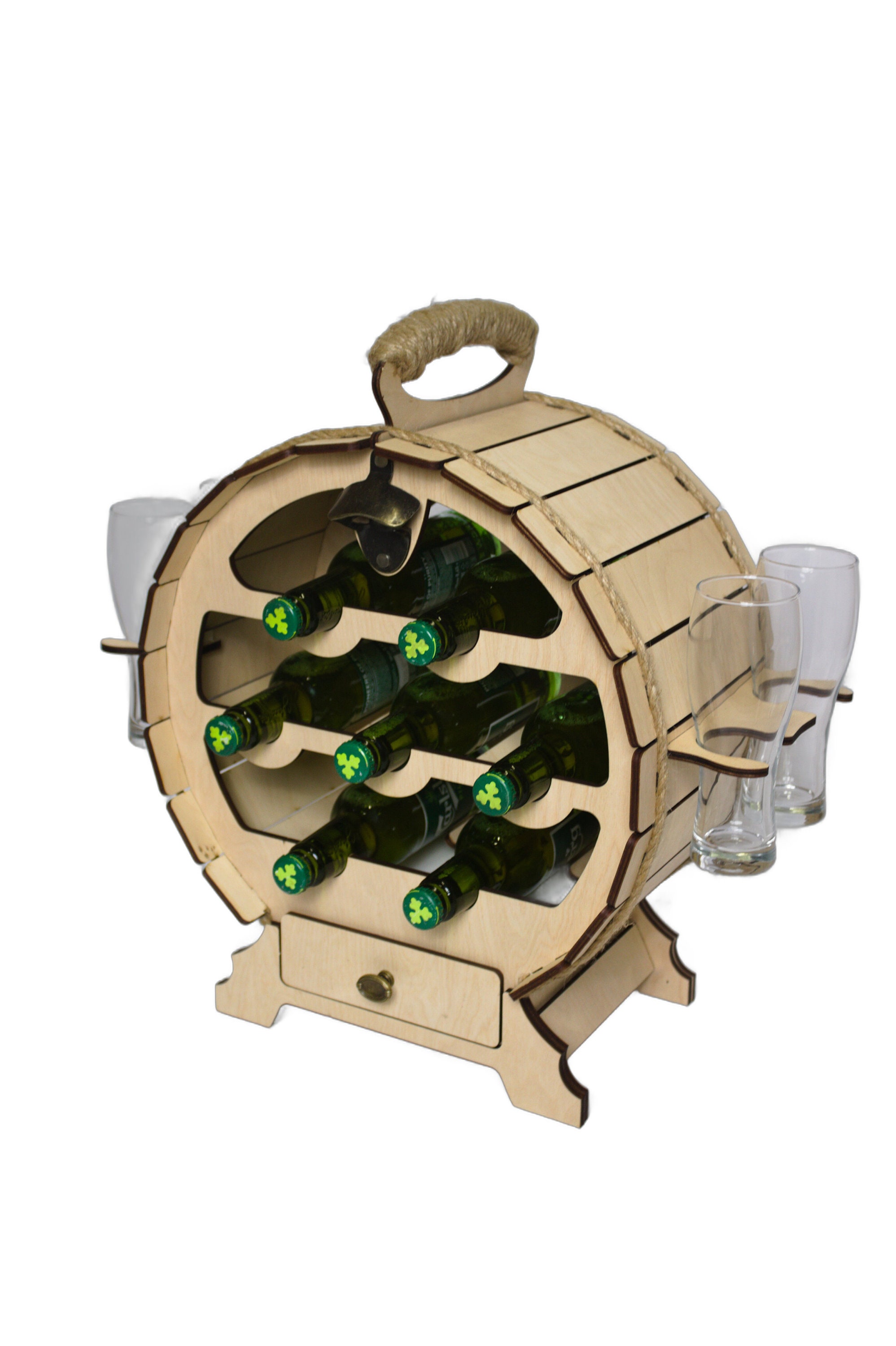 Handcrafted Wooden Barrel Mini Bar, Beer Storage & Display - Etsy