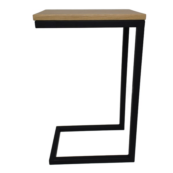Wood and Metal Side Table - Etsy