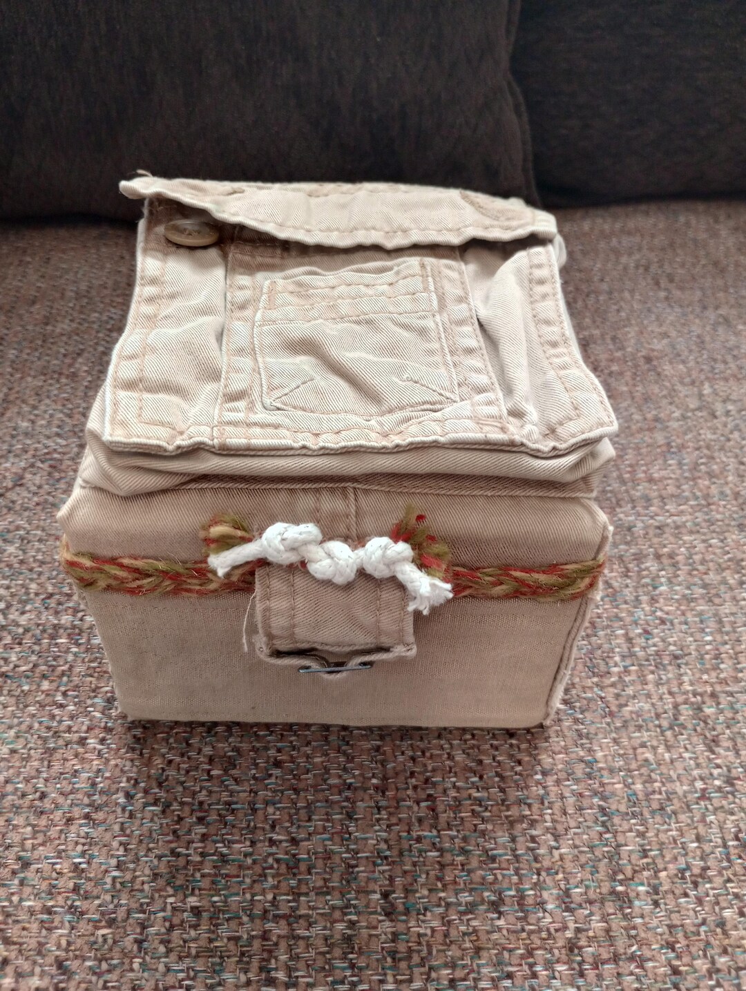Decorated Khaki Storage/jewelry/knicknack Box 7"x5.5"x4.5" - Etsy
