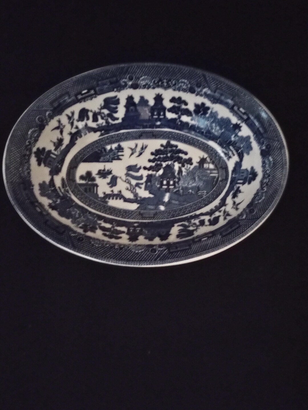 Johnson Brothers Blue Willow Oval Serving Bowl Made in England - Etsy