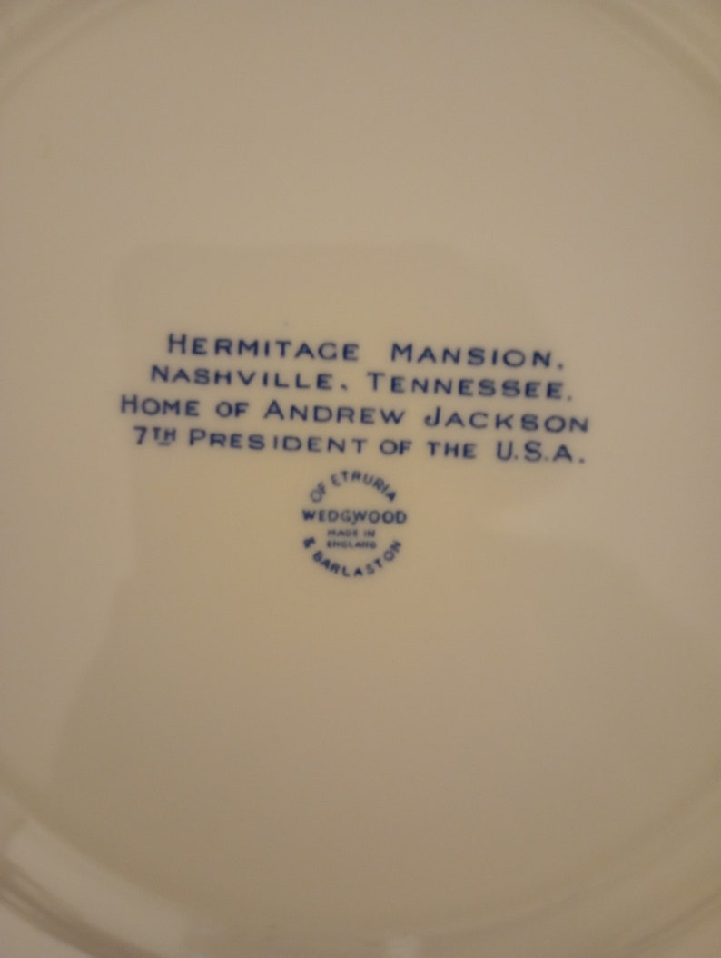 Wedgwood Hermatige Mansion President Andrew Jackson Historical 10.5 ...