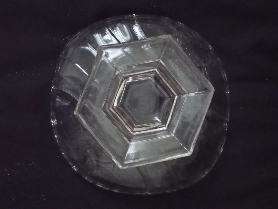 Antique EAPG Campbell Jones & Co Rose Sprig Pattern Clear Glass Compote ...