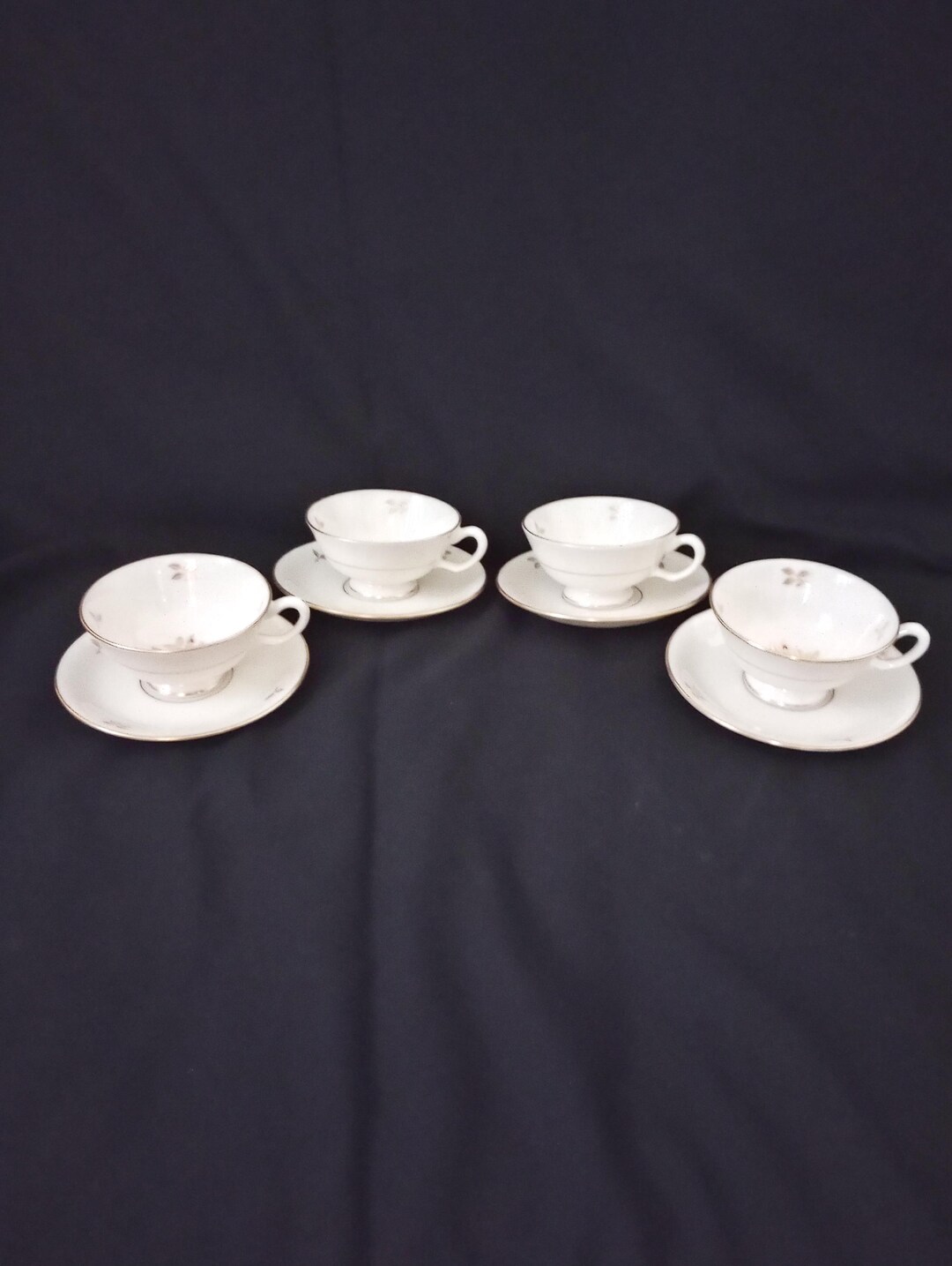 Lenox Rhodora #P471 Fine China Cup & Saucer Sets - Set of 4 - Etsy