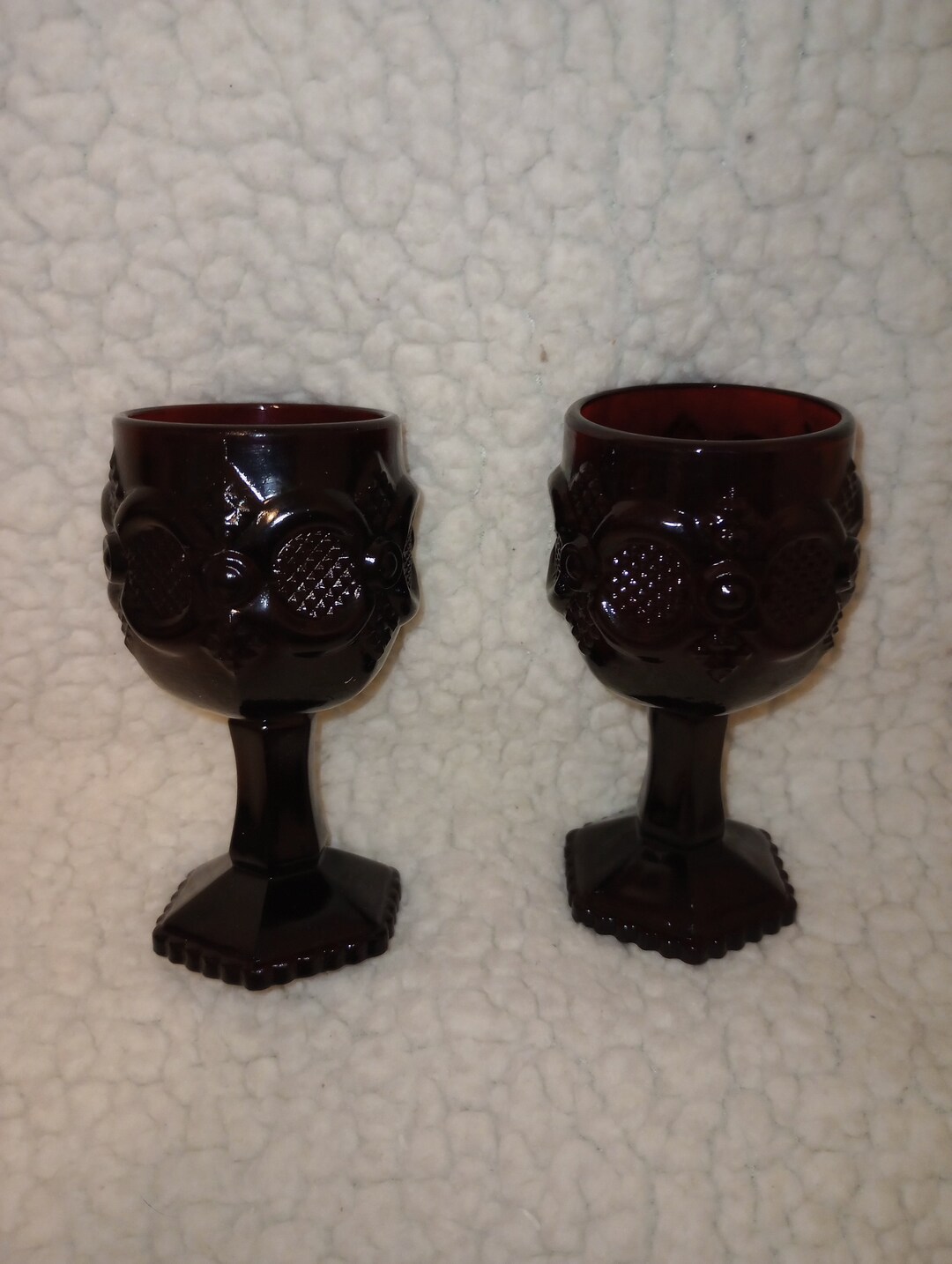 Avon Ruby Red Cape Cod 1876 Collection Glass Small Goblets- Set of 2 - Etsy