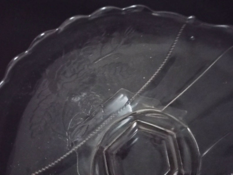 Antique EAPG Campbell Jones & Co Rose Sprig Pattern Clear Glass Compote ...