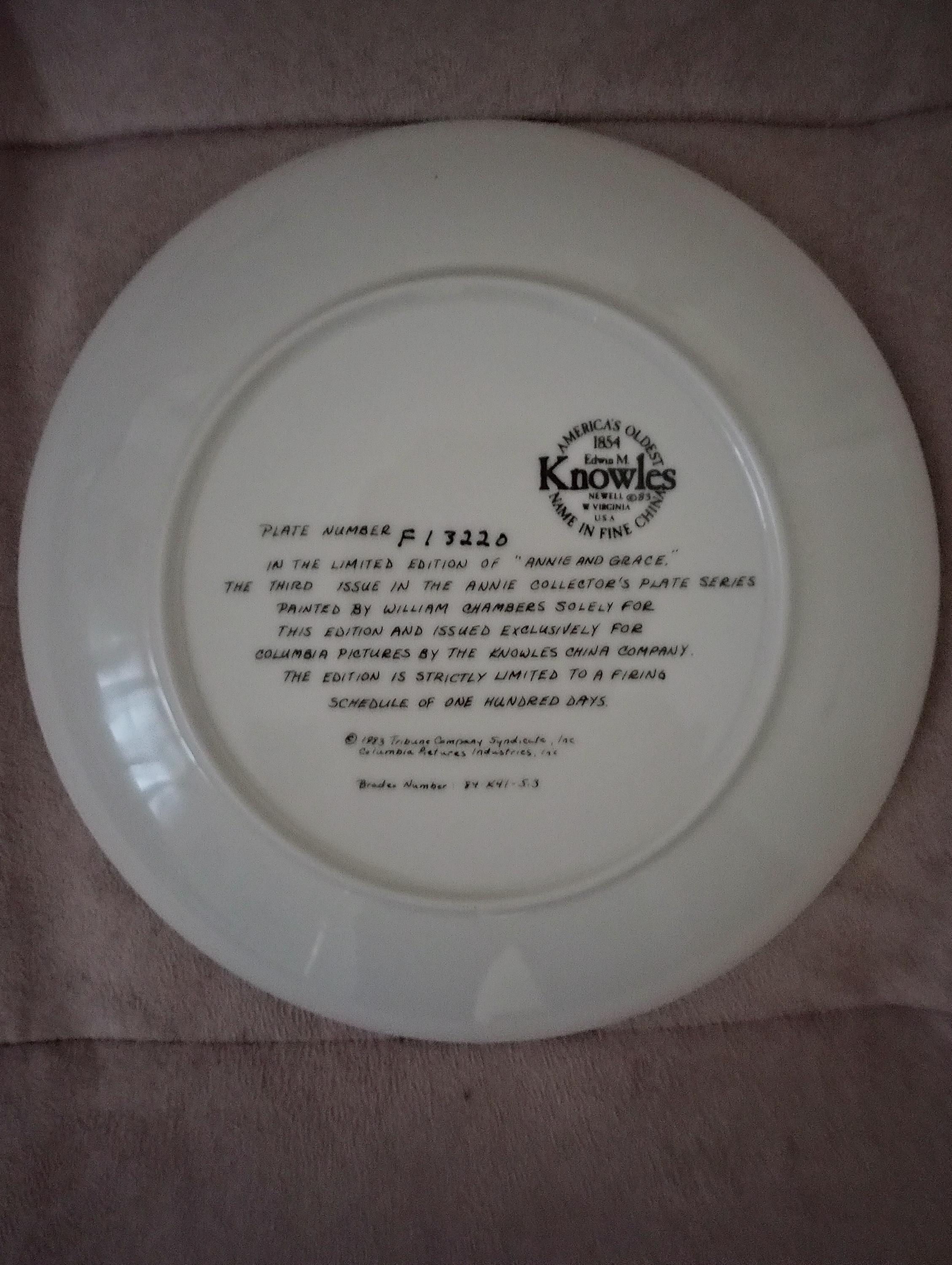 Annie and Grace From the 1980s Movie Annie Series Collector's Plate by ...