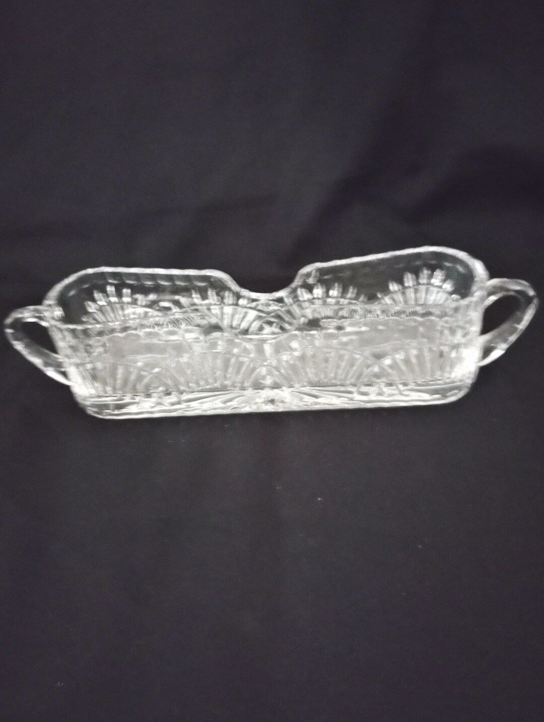 Princess House Crystal Clear Glass Cutlery Silverware Holder Caddy - Etsy