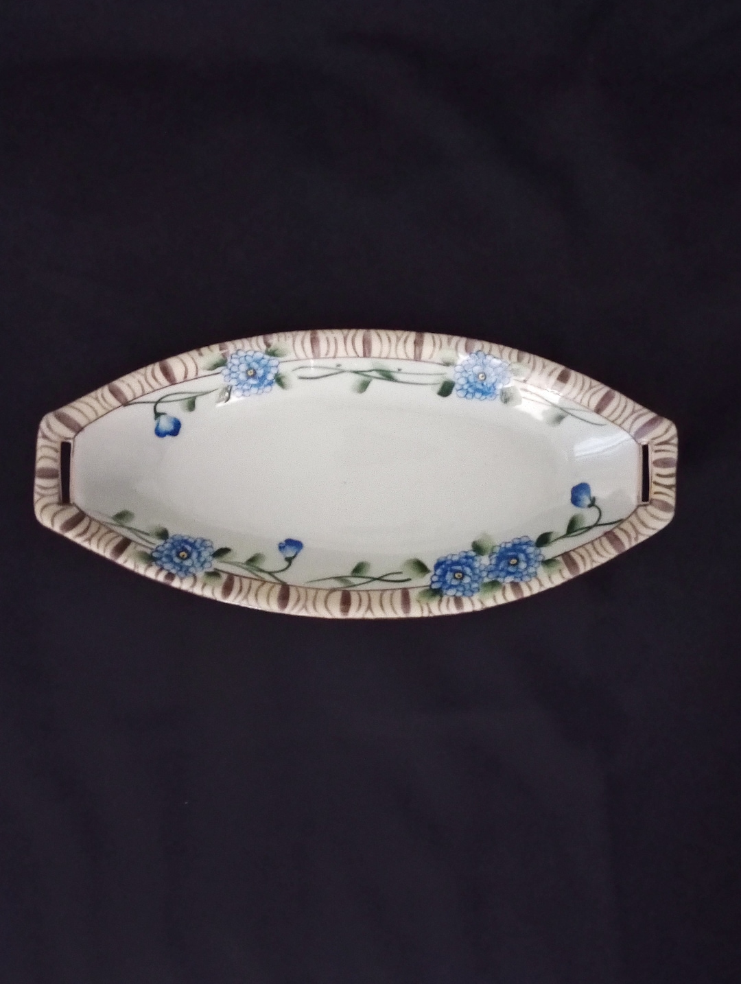 Vintage Hand Painted Floral Celery Relish Dish Made in Japan - Etsy