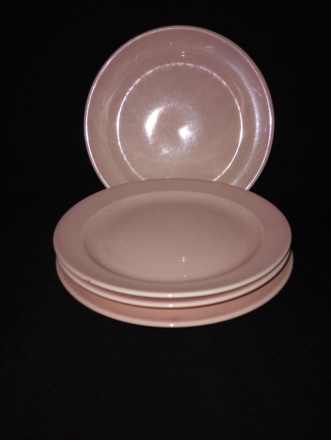 Pink Luray Bread & Butter Plates- Set of 4 - Etsy