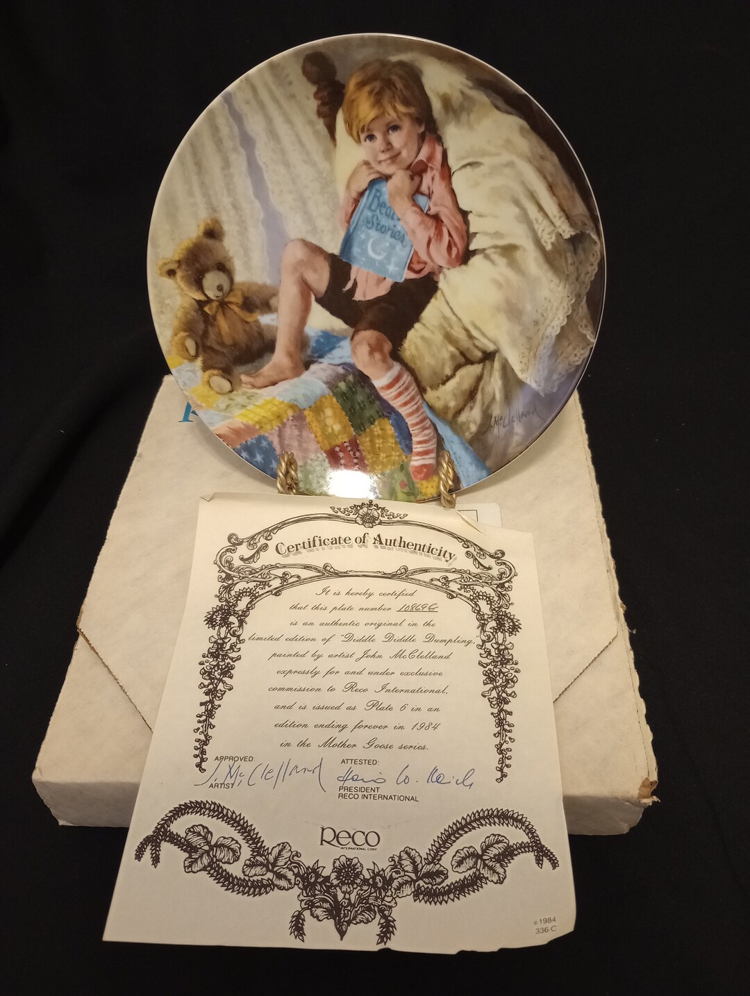 Diddle Diddle Dumpling Collector's Plate by Reco 1984 in Original Box ...